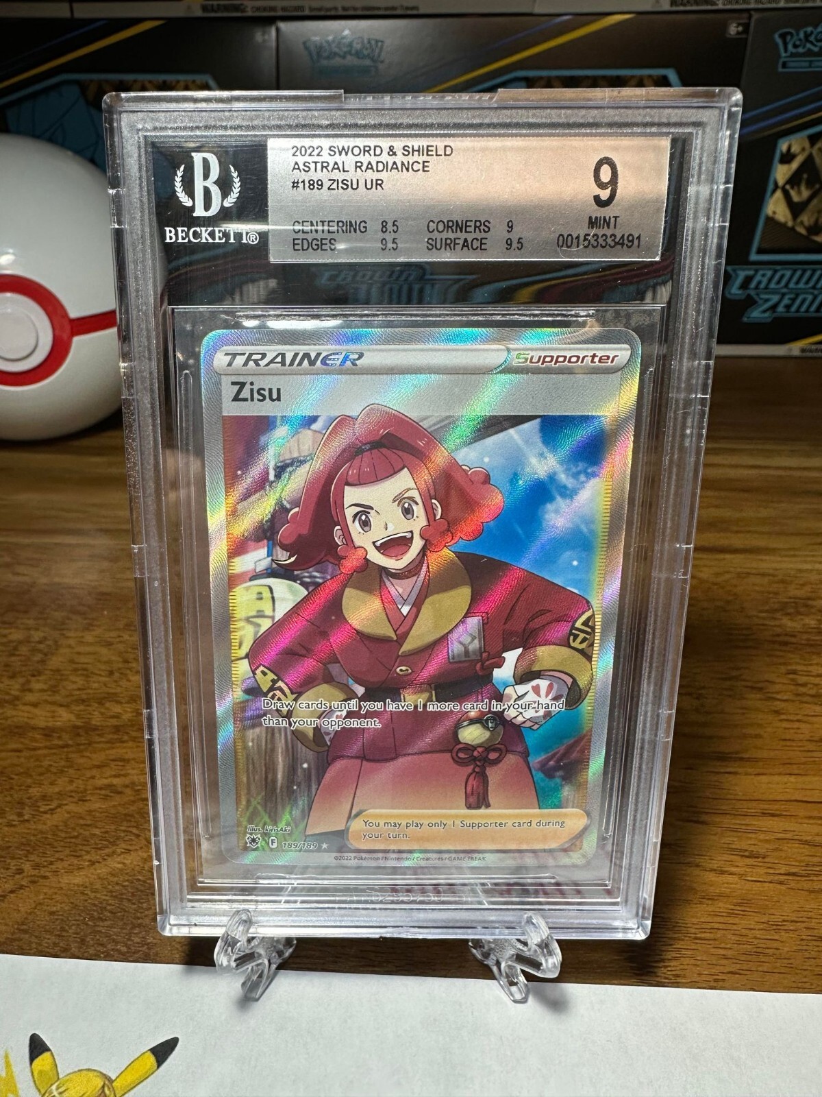 Pokémon TCG - Astral Radiance | Zisu 189/189 - Full Art | BGS 9 MINT | eBay
