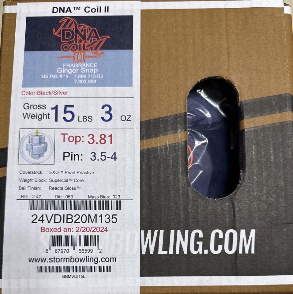 15lb Storm OVERSEAS DNA Coil II Bowling Ball NIB! | eBay