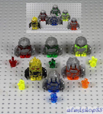LEGO Power Miners - 6x Rock Monster Minifigures Crystals Glaciator ...