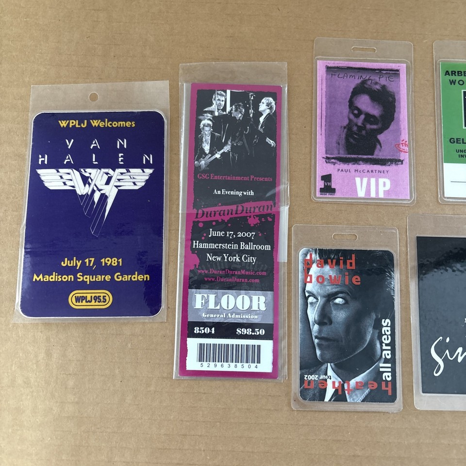 Rock N' Roll Backstage Pass Lot of - Stones, Joel, Springsteen,The Who ...