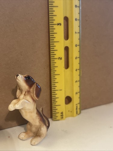 Vintage Bone China Dachshund Figurine begging Dog Miniature | eBay