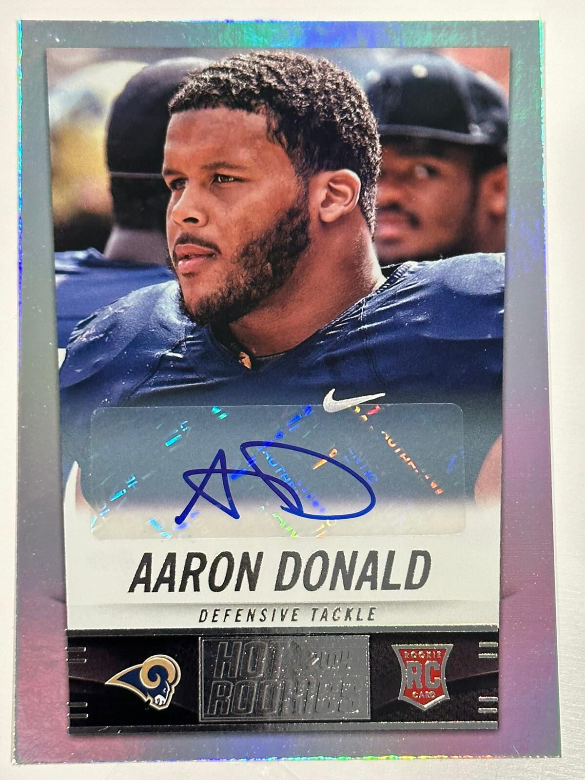 2014 Panini Hot Rookies - Rookie Signatures #332 Aaron Donald (AU, RC ...