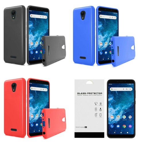 For AT&T Fusion Z (V340U) / Motivate (V341U) TPU Case Cover + Tempered ...