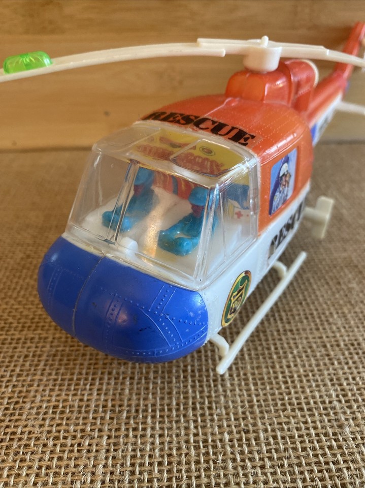 Durham Industries Plastic Wind Up Police Department Rescue Helicopter ...