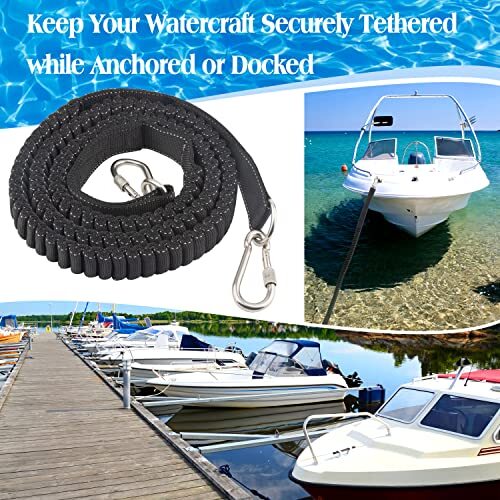 Boat Bungee Dock Line 610ft Shock Absorption Elastic Mooring Anchor ...