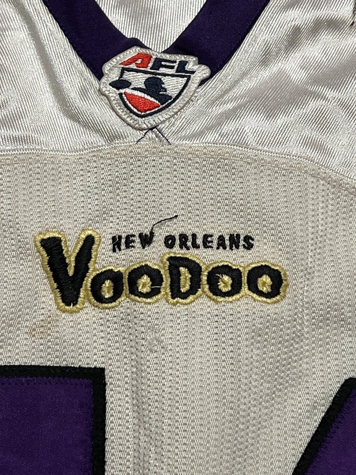 GAME WORN Russell New Orleans Voodoo AFL Football Jersey Roosevelt ...