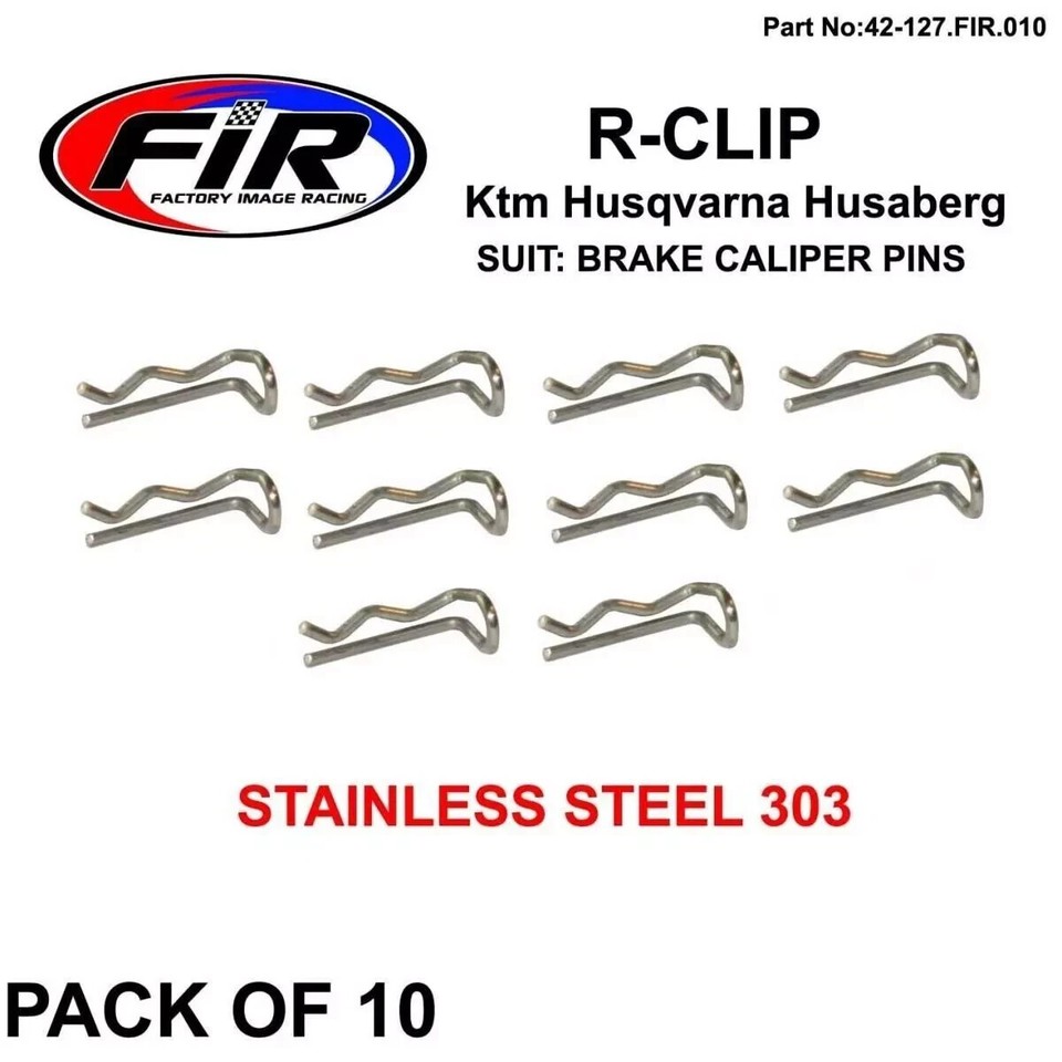 FIR R Clip Brembo Style Brake Pin Retaining Clips KTM SX125 SX150 SX250 ...