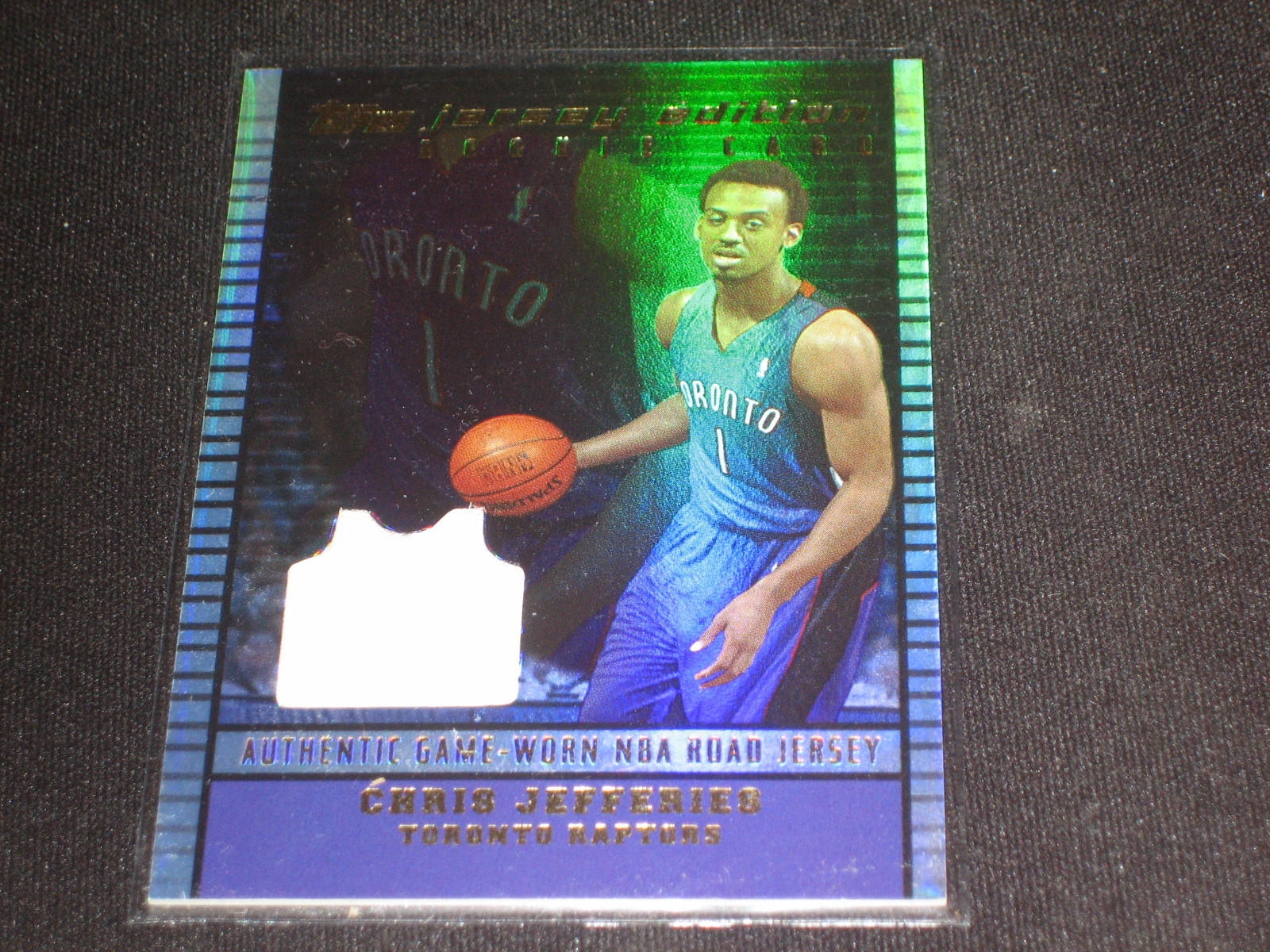 CHRIS JEFFERIES 2002 TOPPS JERSEY EDITION NBA LEGEND BAKETBALL JERSEY ...