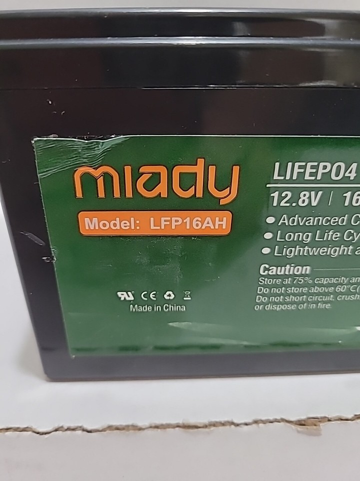Miady 12V 20Ah LiFePO4 Deep Cycle Battery | 2000 Cycles | Rechargeable ...