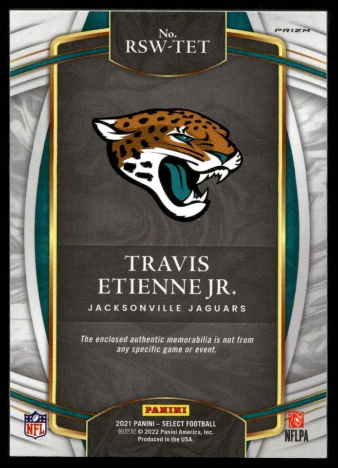2021 Panini Select RED Prizm Travis Etienne Jr. Rookie Patch Jaguars # ...