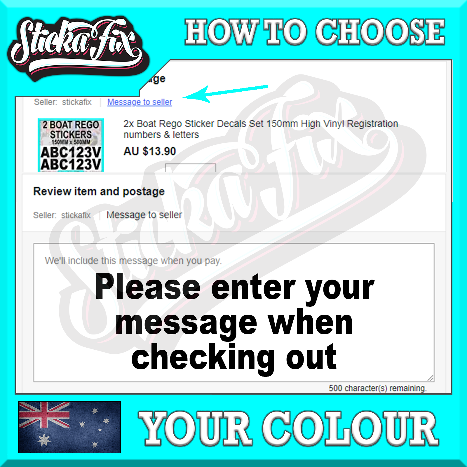 2x 750mm Custom Boat Name Vinyl Stickers Personalised Jetski Tinny ...