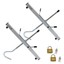 Van Ladder Clamps Universal Lockable Car Roof Rack +Padlocks Voche®(2pk ...