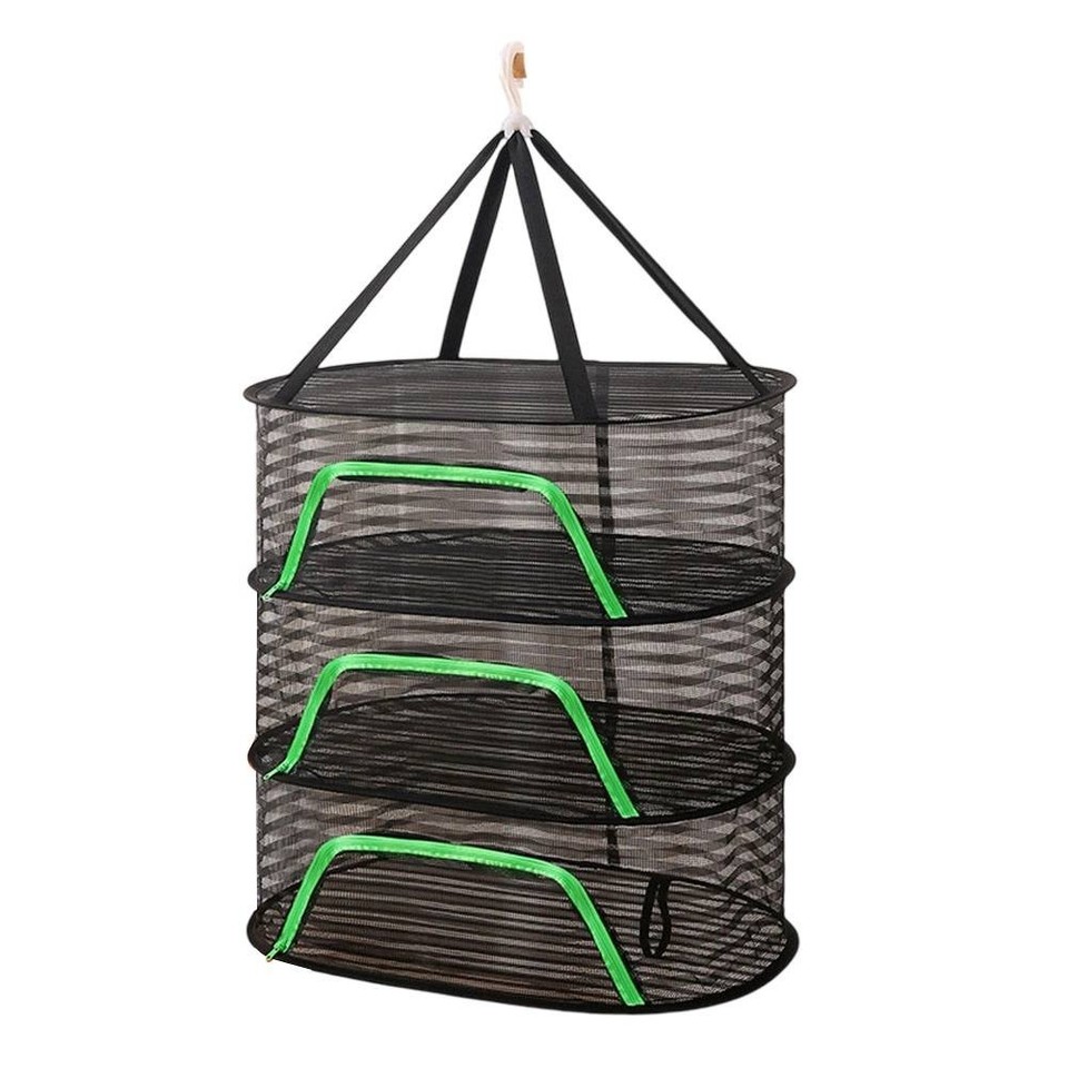 Folding Food Drying Net with Zipper for Quick Drainage and Space Saving ...