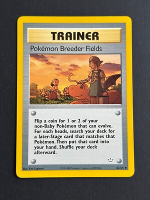Pokemon Card - JCC - Pokémon Breeder Fields - 62/64 - Neo Revelation ...