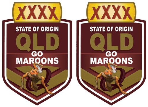 QUEENSLAND STATE OF ORIGIN STICKERS GO MAROON CANE TOAD STICKERS #2 ...