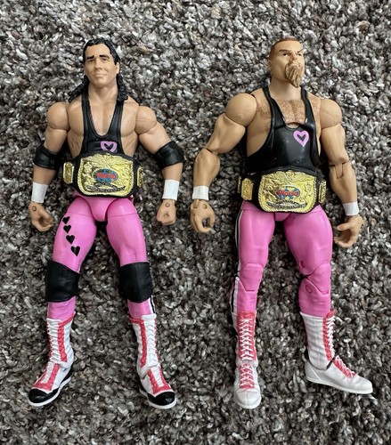 WWE Mattel Elite 43 HART FOUNDATION Bret Anvil Neidhart Figure w Tag ...