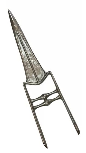 Rajput Katar Tiger Knife Dagger With Black Leather Scabbard Cast Iron ...