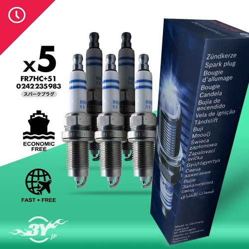 New FR7HC (+51) -0242235983 Spark Plugs - Set of 5 For Bosch SKODA ...