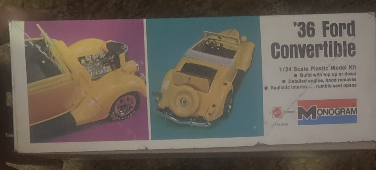 Vintage Monogram 36 Ford Convertible Early Iron Series 7570 Model 1974 ...