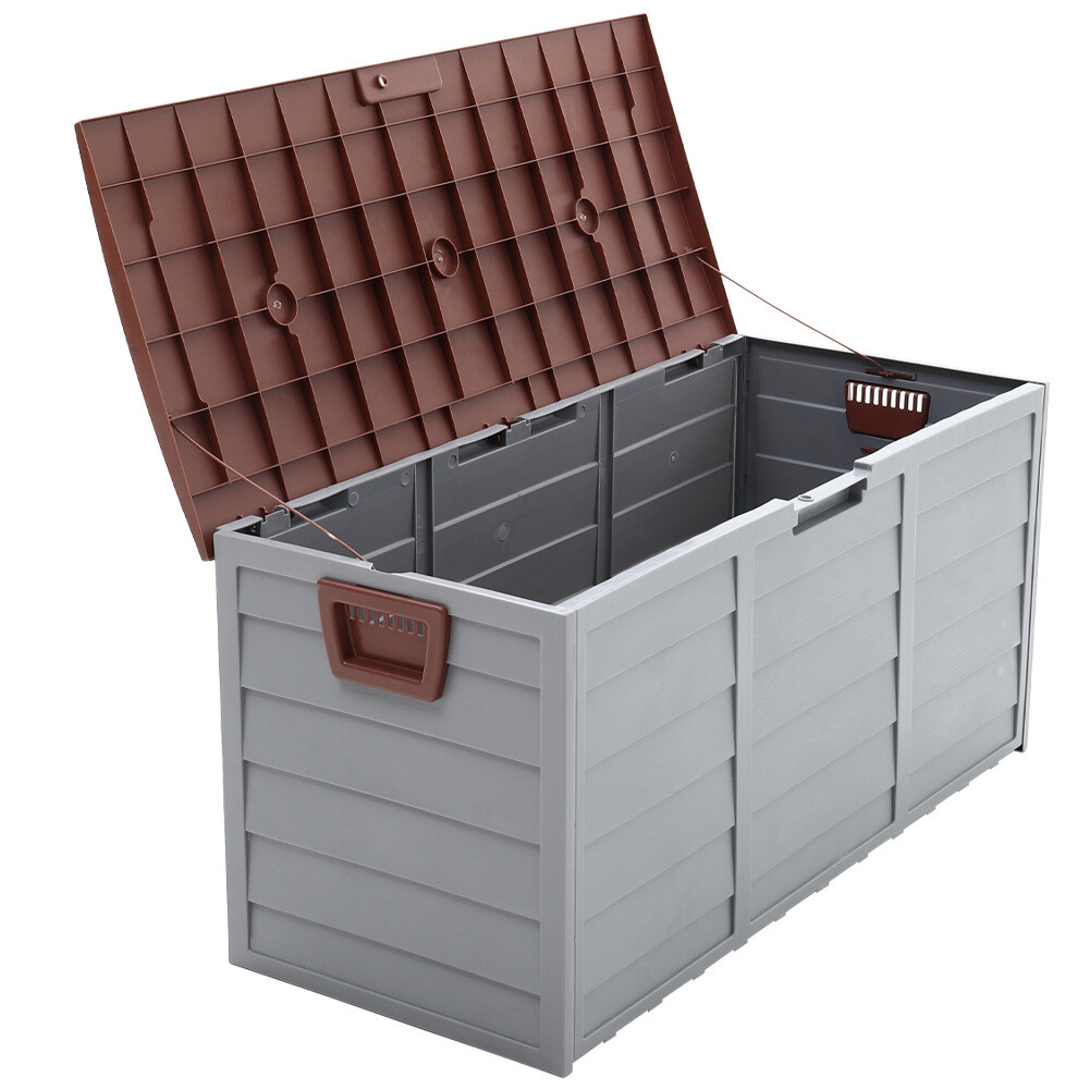 200-600L Garden Storage Box Cushion Outdoor Tools Organizer Utility ...