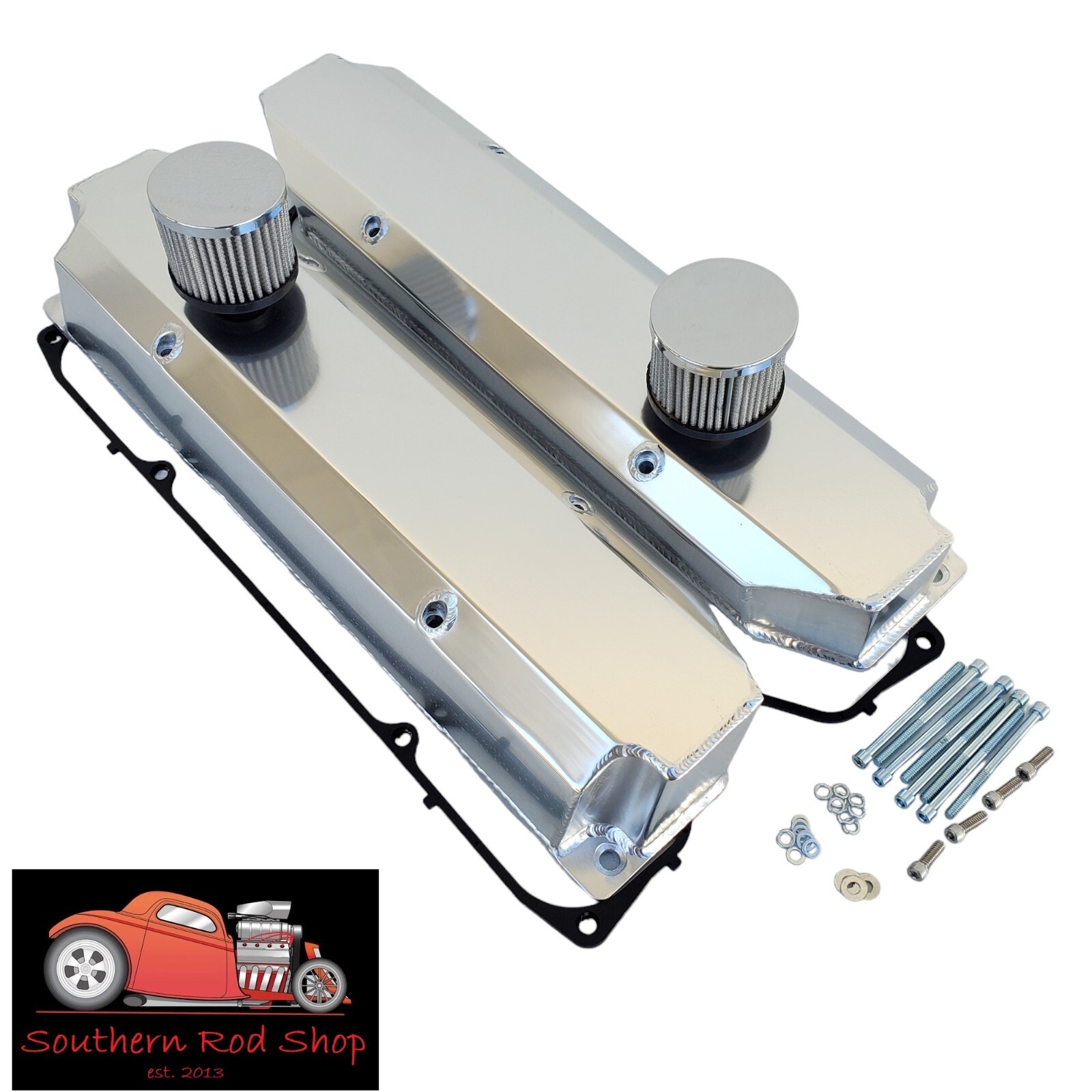 Fits Big Block Dodge Mopar Fabricated Satin Aluminum Valve Covers 383 ...