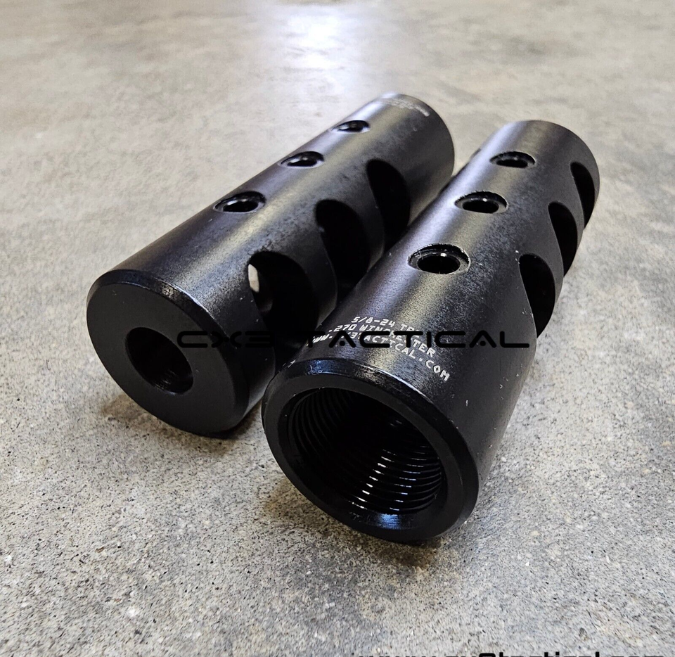 .270 Win Mag Muzzle Brake Compensator 5/8-24 TPI Crush Washer 5/8x24 ...