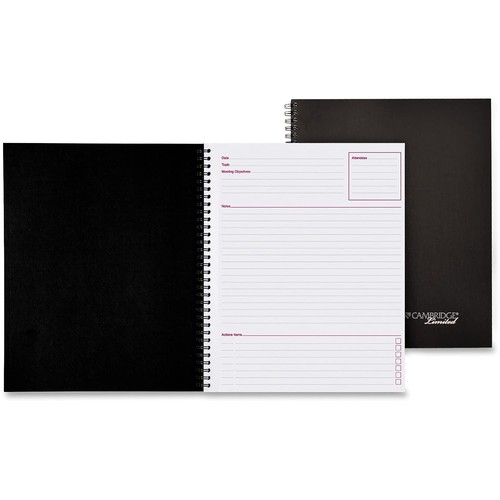 : Cambridge Limited Meeting Notebook, 8 1/2 x 11, 80 Ruled Sheets ...