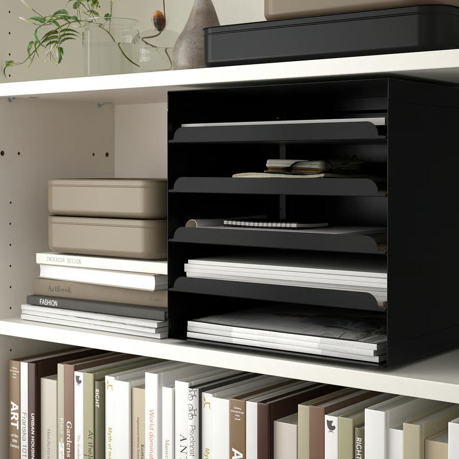 5 Tier Document Letter Tray - Anthracite - Steel & Cork | eBay UK