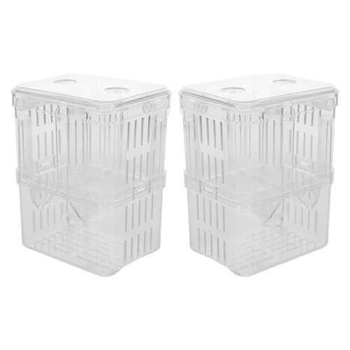 2 Pcs Guppy Breeding Box Baby Small Fish Incubator Isolation Chamber | eBay