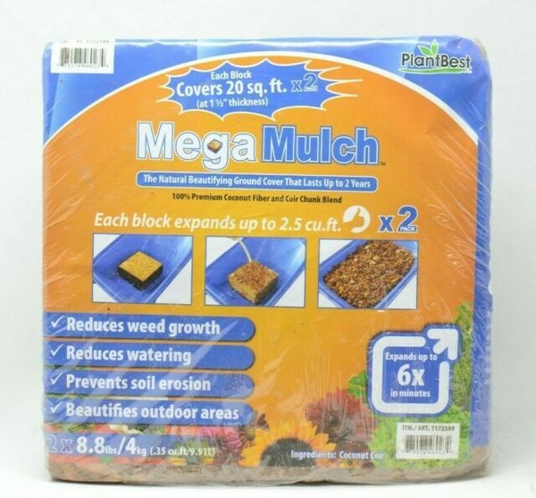 Planters' Pride PlantBest Mega Mulch Brown Cocoa Shell Decorative Soil ...