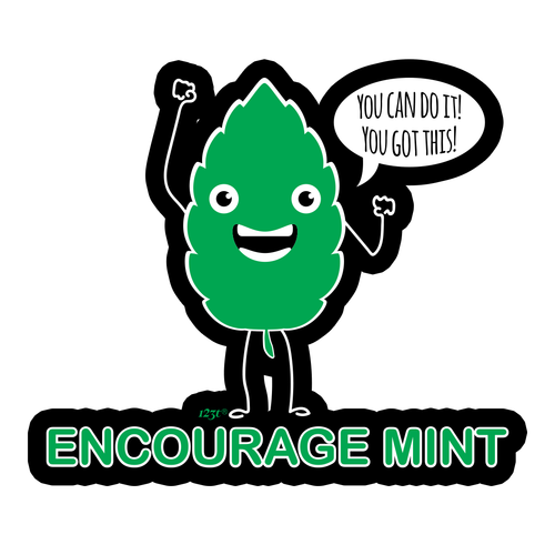 2 x Car Stickers Encourage Mint Decal Bumper Truck Laptop Window Decal ...