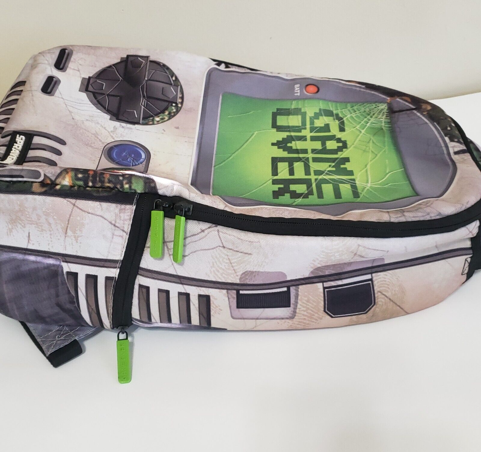 Sprayground Game Over Backpack Gameboy Nintendo Design Cracked Screen ...