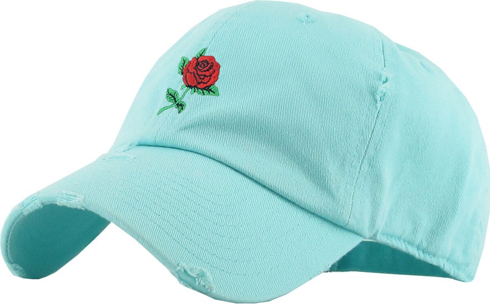 Rose Embroidery Dad Hat Baseball Cap Unconstructed Cotton | eBay