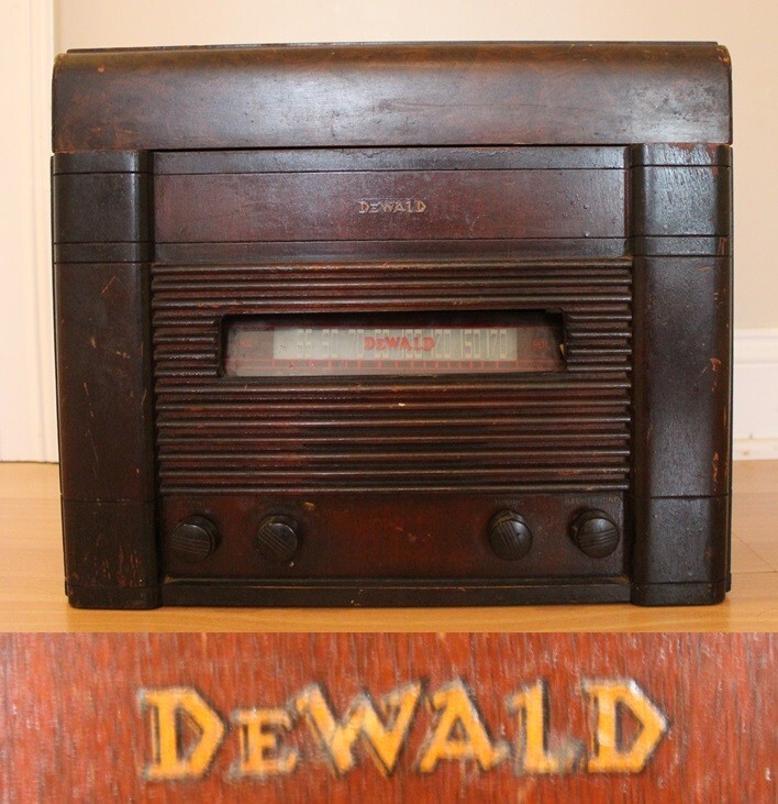 rare antique phonograph & radio TUBE electric RARE DEWALD wood | eBay