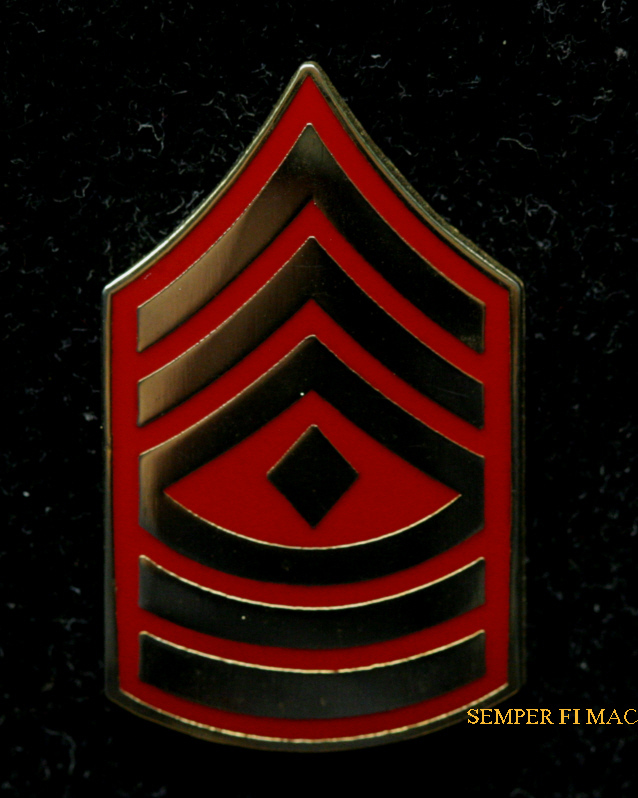 US MARINE FIRST SERGEANT STRIPES 1ST SGT E-8 LAPEL HAT PIN UP USMC ...