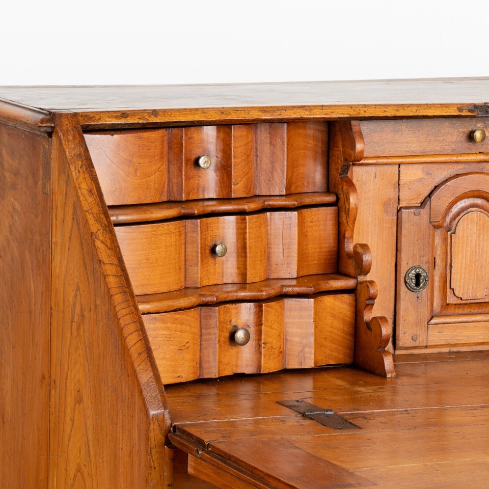 Elm Secretary Bureau With Inlaid Starburst Pattern, Denmark circa 1780 ...