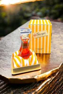 Giorgio Beverly Hills Extraordinary Perfume 1oz Vtg Yellow and White ...