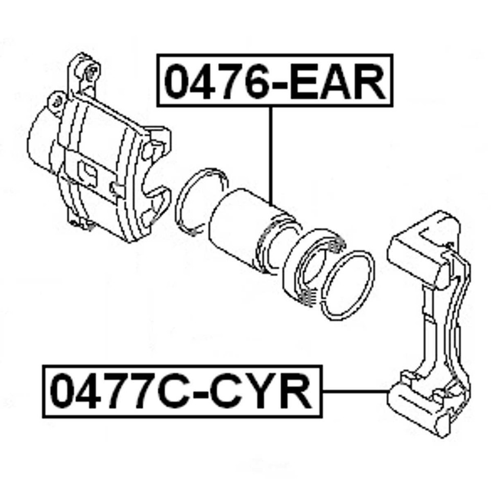 Disc Brake Caliper Bracket-ES, Auto CVT Trans Febest 0477C-CYR | eBay
