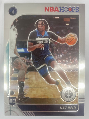 NAZ REID 2019-2020 NBA HOOPS PREMIUM STOCK BASE ROOKIE CARD T-WOLVES RC ...