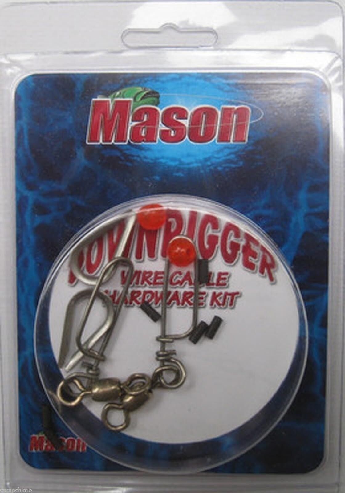 MASON DOWNRIGGER WIRE CABLE HARDWARE KIT 2 BEADS, SNAPS, THIMBLES, 6 ...