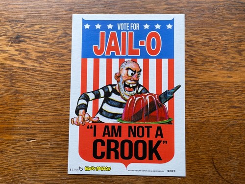 VERY RARE 2015 TOPPS WACKY PACKAGES PARODY ART PRINT POSTCARD JAIL-O ...