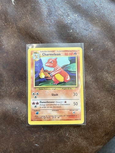 Charmeleon 24 Pokemon Base Set WOTC Rare English Card Vintage Pokémon ...