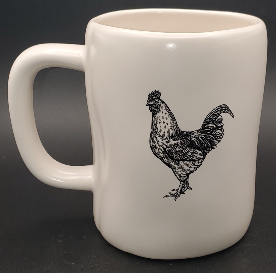 RAE DUNN Artisan Collection Double Sided EARLY BIRD Chicken Coffee Tea ...