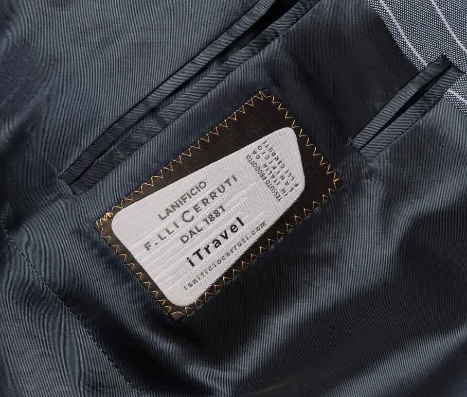 NWT ISAIA NAPOLI BLAZER coat jacket blue pinstriped wool luxury Italy ...