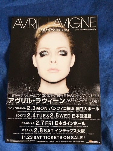 Avril Lavigne Japan tour promo flyer 2014 | eBay