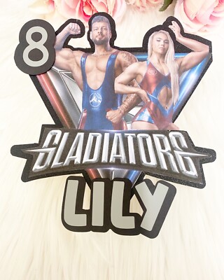 Personalised Gladiators Tv Show Birthday Cake Topper For Party | eBay.de