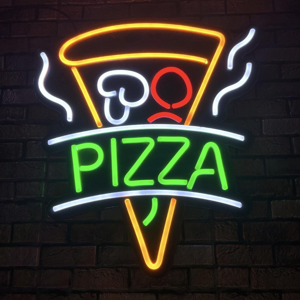 Super Bright LED Pizza Shop Sign Neon Display Hanging Light UK Plug ...