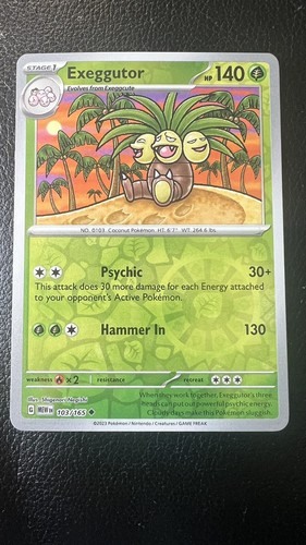 Exeggutor Reverse Holo NM 103/165 Scarlet & Violet 151 Pokemon Card | eBay