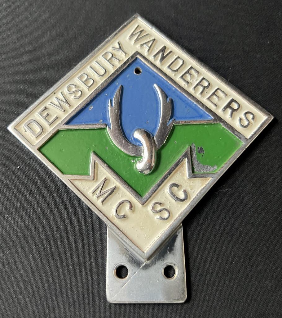 DEWSBURY WANDERERS MC SC MOTORCYCLE MOTOR CAR BADGE EMBLEM INSIGNIA ...