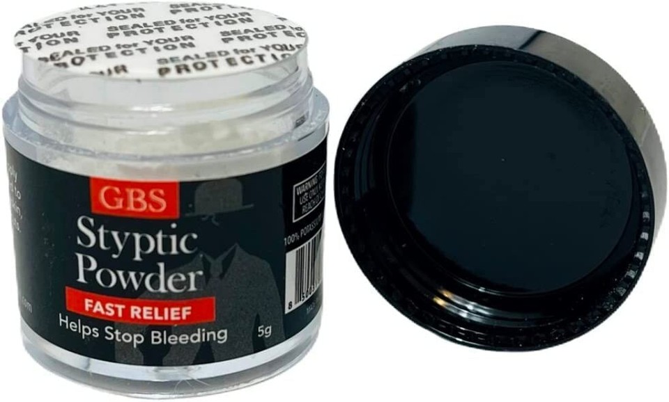 G.B.S Styptic Powder Jars for Shaving Nicks, Razor Cuts, Canker Sore ...